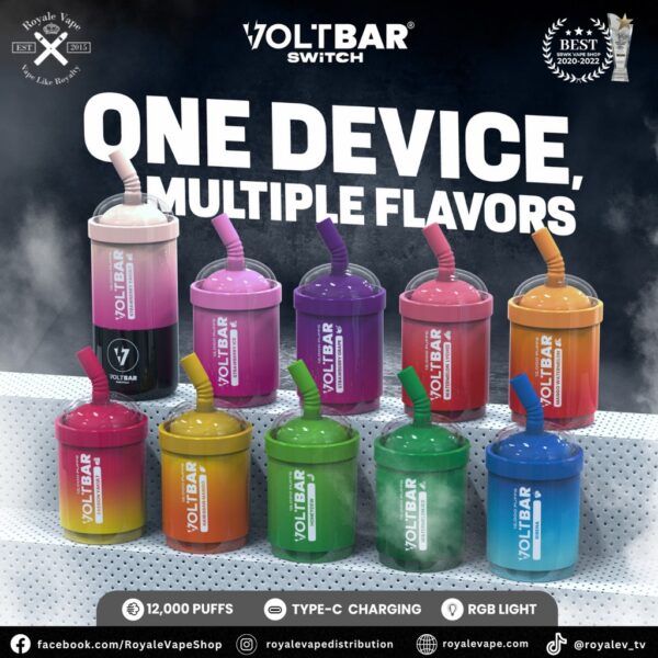 VOLTBAR 12k PUFF VOLTBAR SWITCH GENUINE STOCK BUY NOW - Vape And Go