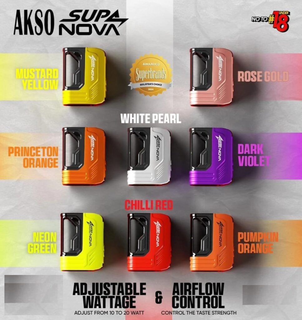 Akso Supa Starter Kit 12000 Puff Akso Supa Pro / Supa Nova Genuine ...